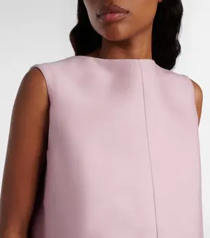 Balenciaga Silk And Wool Minidress - Pink