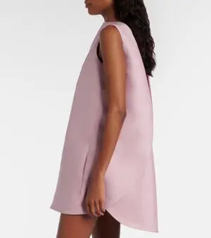 Balenciaga Silk And Wool Minidress - Pink