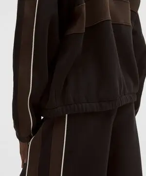 Lululemon Steady State Oversized Funnel Full Zip - Black/walnut Crunch/light Ivory