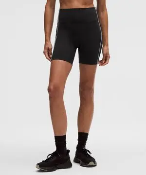 Lululemon Wunder Train High-rise 6" Shorts - Black/light Ivory