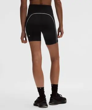 Lululemon Wunder Train High-rise 6" Shorts - Black/light Ivory