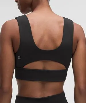 Lululemon Wunder Train Piped Sports Bra - Black/light Ivory