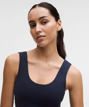 Lululemon Wunder Train Piped Sports Bra - True Navy/burgundy Bay