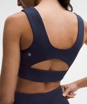 Lululemon Wunder Train Piped Sports Bra - True Navy/burgundy Bay