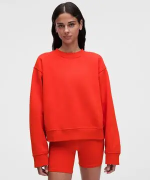 Lululemon Steady State Superloft Crewneck Sweatshirt - Cherry Ember