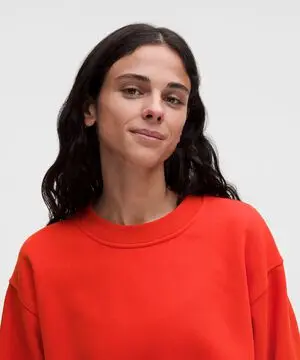 Lululemon Steady State Superloft Crewneck Sweatshirt - Cherry Ember