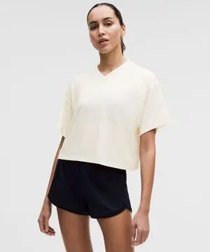 Lululemon Jersey Training V-neck T-shirt - Light Ivory