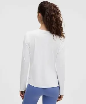 Lululemon Side-ruched Running Long-sleeve Shirt - White