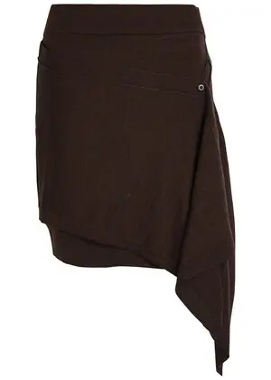 LEMAIRE Buttoned Draped Mini Skirt