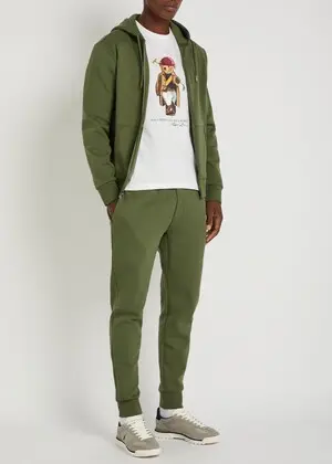 Polo Ralph Lauren Hooded Cotton-blend Sweatshirt - Olive