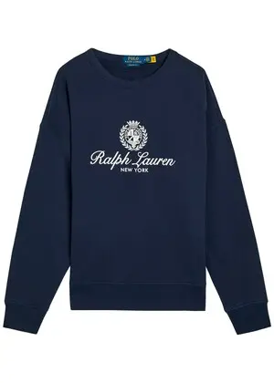 Polo Ralph Lauren Logo-print Cotton-blend Sweatshirt - Navy