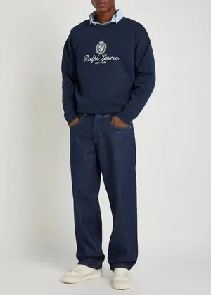Polo Ralph Lauren Logo-print Cotton-blend Sweatshirt - Navy