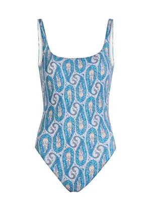 Etro Printed Low-back Swimsuit - Blue