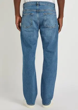 FRAME The Straight-leg Stretch-denim Jeans - Light Blue