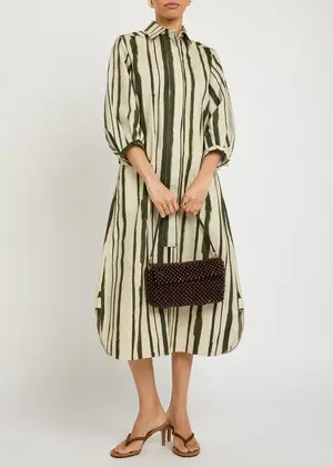 Max Mara Striped Cotton Shirt Dress
