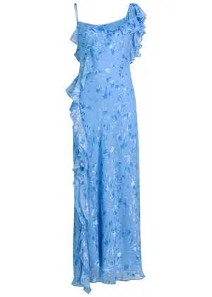 Rixo Ester Devoré Silk-blend Maxi Dress