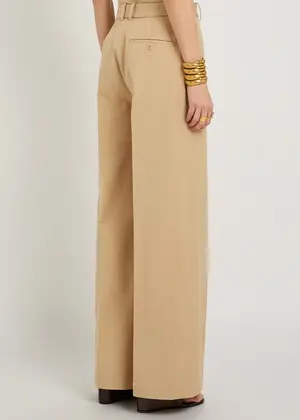JOSEPH Yukio Flared-leg Trousers - Beige