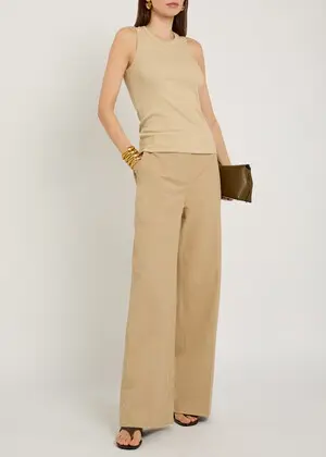 JOSEPH Yukio Flared-leg Trousers - Beige