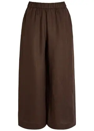 Max Mara Linen Trousers - Dark Brown