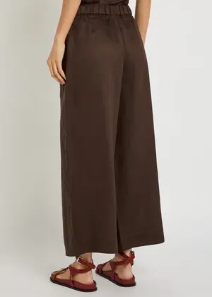 Max Mara Linen Trousers - Dark Brown