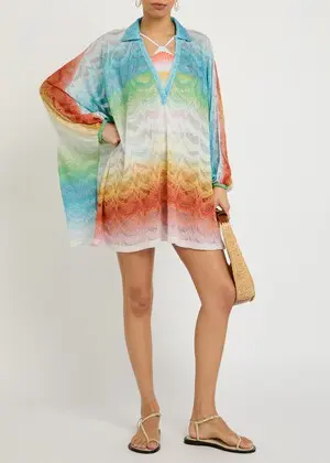 Missoni Patterned Metallic-knit Cover-up