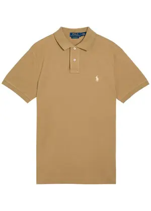 Polo Ralph Lauren Logo Cotton Polo Shirt - Tan