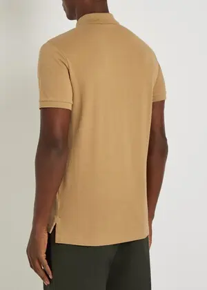 Polo Ralph Lauren Logo Cotton Polo Shirt - Tan