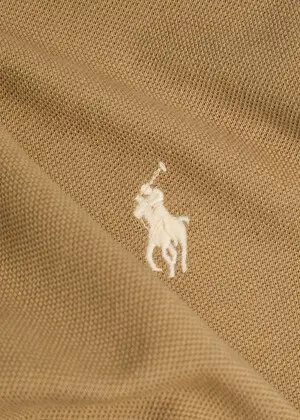 Polo Ralph Lauren Logo Cotton Polo Shirt - Tan