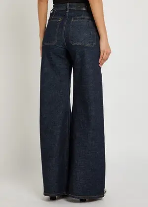 Khaite Delmonico Wide-leg Denim Jeans - Indigo