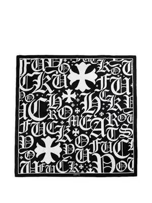 Chrome Hearts Cross Logo Scarf - Black