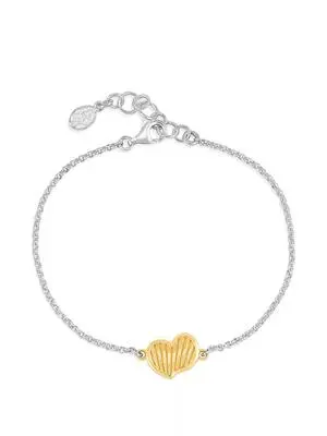 DOWER & HALL Humbug Heart Chain Bracelet - Silver