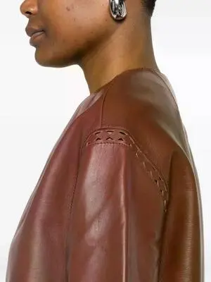 YVES SALOMON Laser-cut Lambskin Jacket