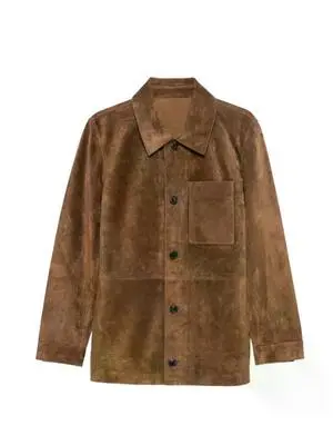 YVES SALOMON Buttoned Suede Jacket