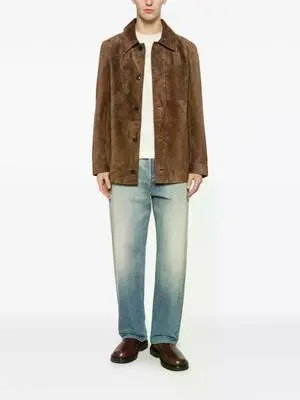 YVES SALOMON Buttoned Suede Jacket
