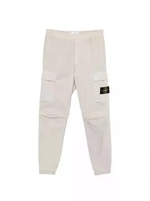 Stone Island Logo-patch Cargo Trousers - Neutrals