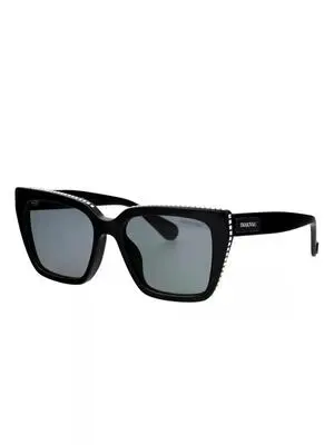 SWAROVSKI Crystal-embellished Cat-eye Sunglasses - Black