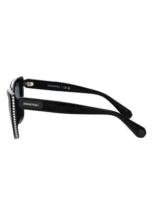 SWAROVSKI Crystal-embellished Cat-eye Sunglasses - Black