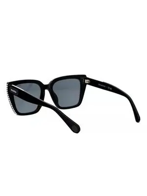 SWAROVSKI Crystal-embellished Cat-eye Sunglasses - Black
