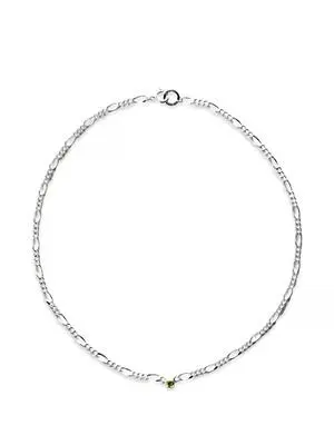 NORMA JEWELLERY Peridot Round-cut Necklace - Silver