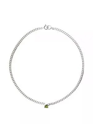 NORMA JEWELLERY Peridot Trillion Necklace - Silver