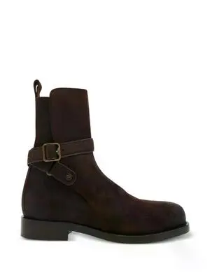 Burberry Ledger Ankle Boots - Brown