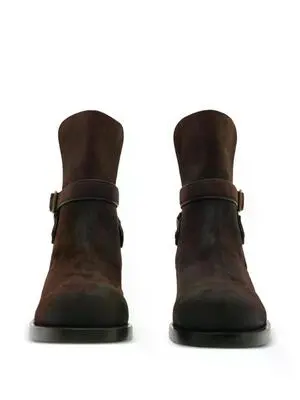 Burberry Ledger Ankle Boots - Brown