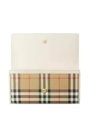 Burberry Check Continental Wallet - Neutrals
