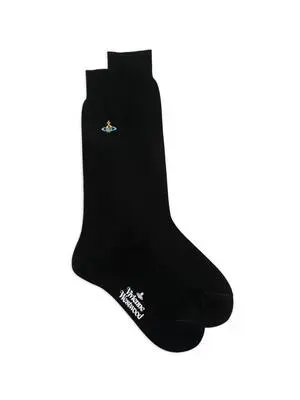VIVIENNE WESTWOOD Orb-detail Crew Socks - Black