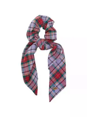 VIVIENNE WESTWOOD Tartan-pattern Scrunchie - Purple
