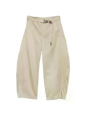 Sacai Belted Cotton Trousers