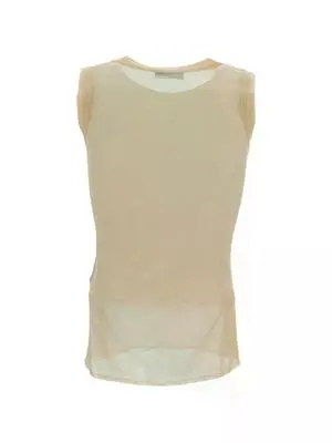 DURAZZI MILANO Sleeveless Scoop Neck Top - Neutrals