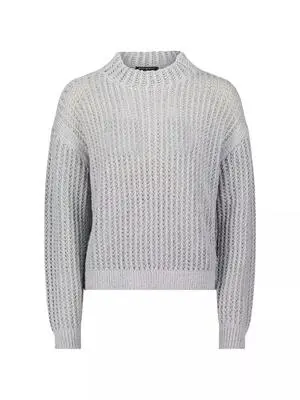 BETTY BARCLAY High-neck Openwork Knit Sweater