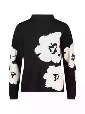BETTY BARCLAY Floral-print Sweater - Black