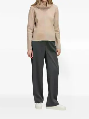 BETTY BARCLAY Check-pattern Roll-neck Sweater